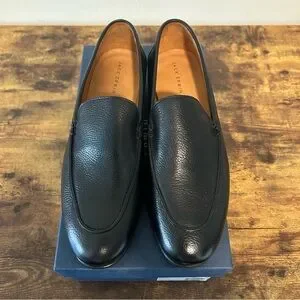 Jack Erwin | Shoes | Jack Erwin Black Pebble Leather Penny Loafer ...